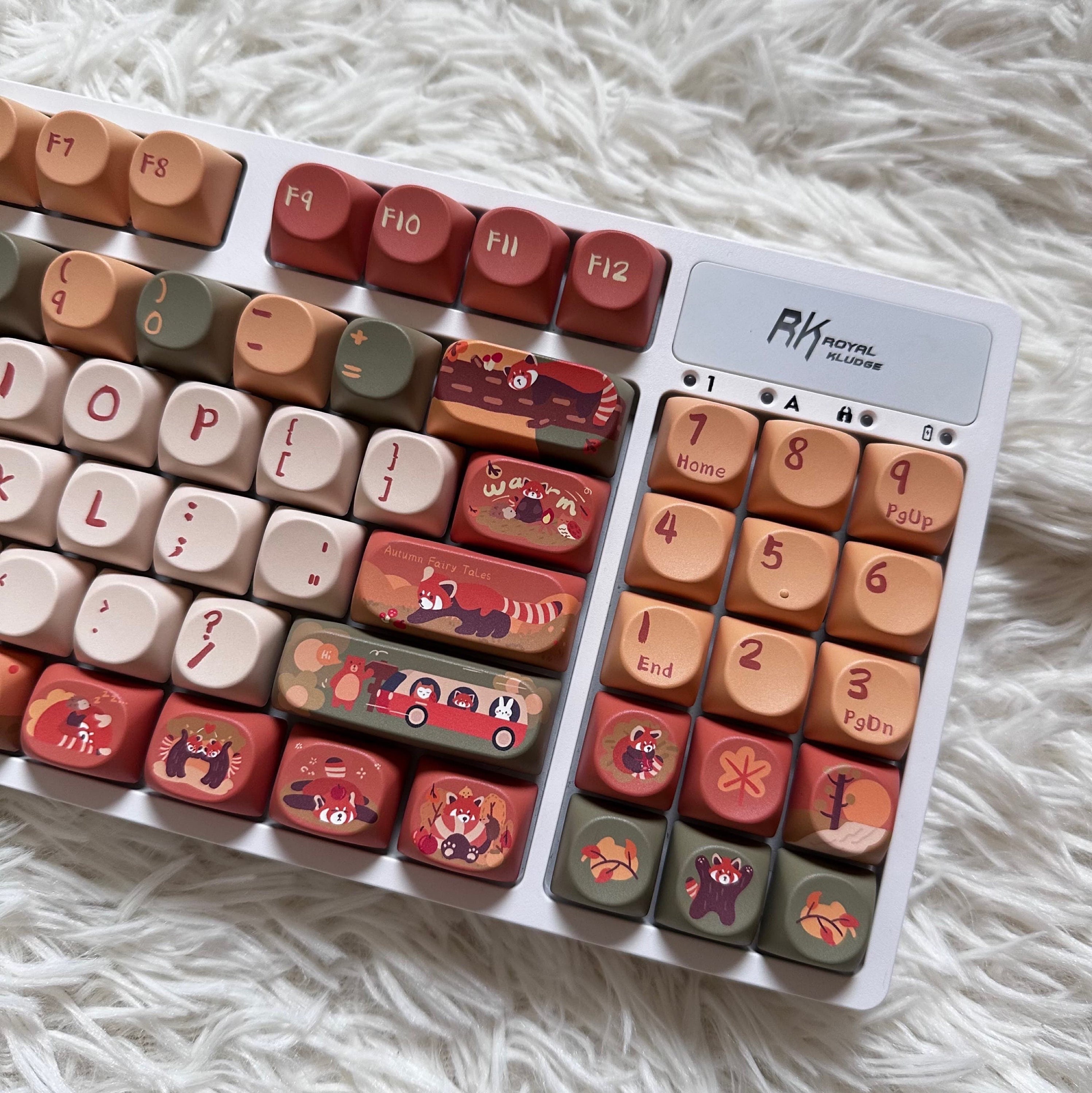 Kawaii Red Panda & Friends Keycaps 140 Keys SOA - Etsy