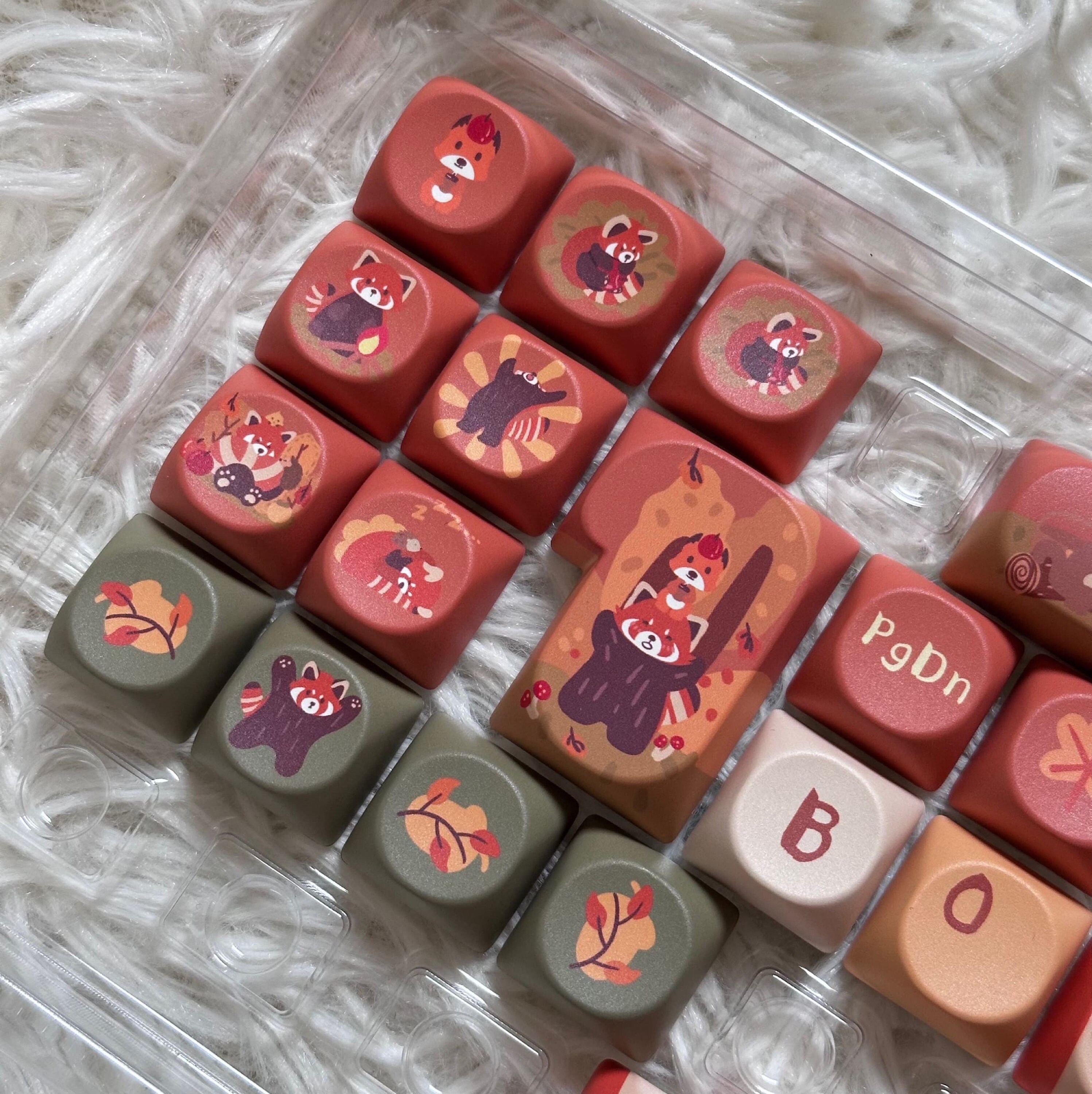 Kawaii Red Panda & Friends Keycaps 140 Keys SOA - Etsy