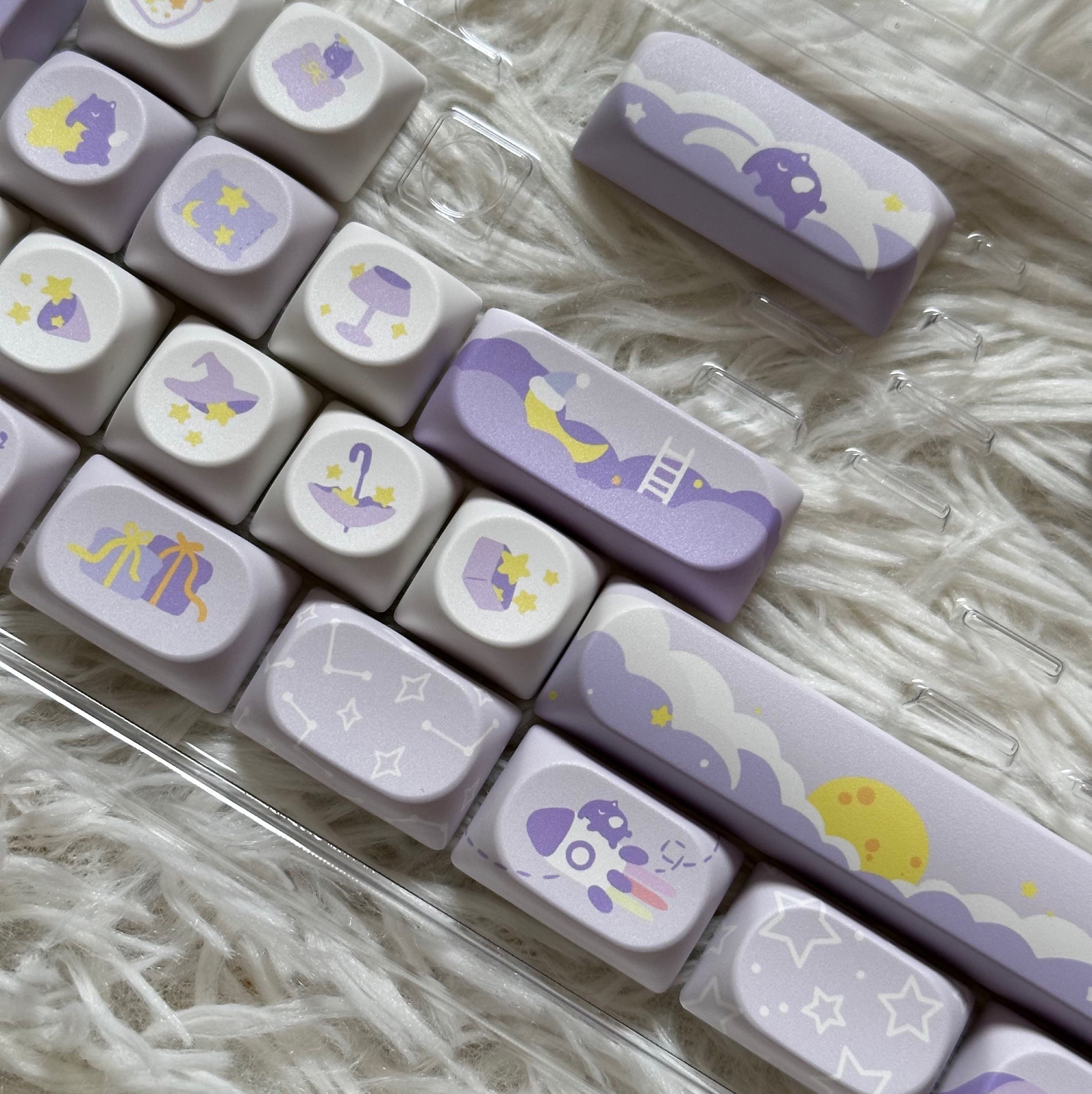 Kawaii Taro Momo's Dreams Keycaps 140 Keys MOA - Etsy