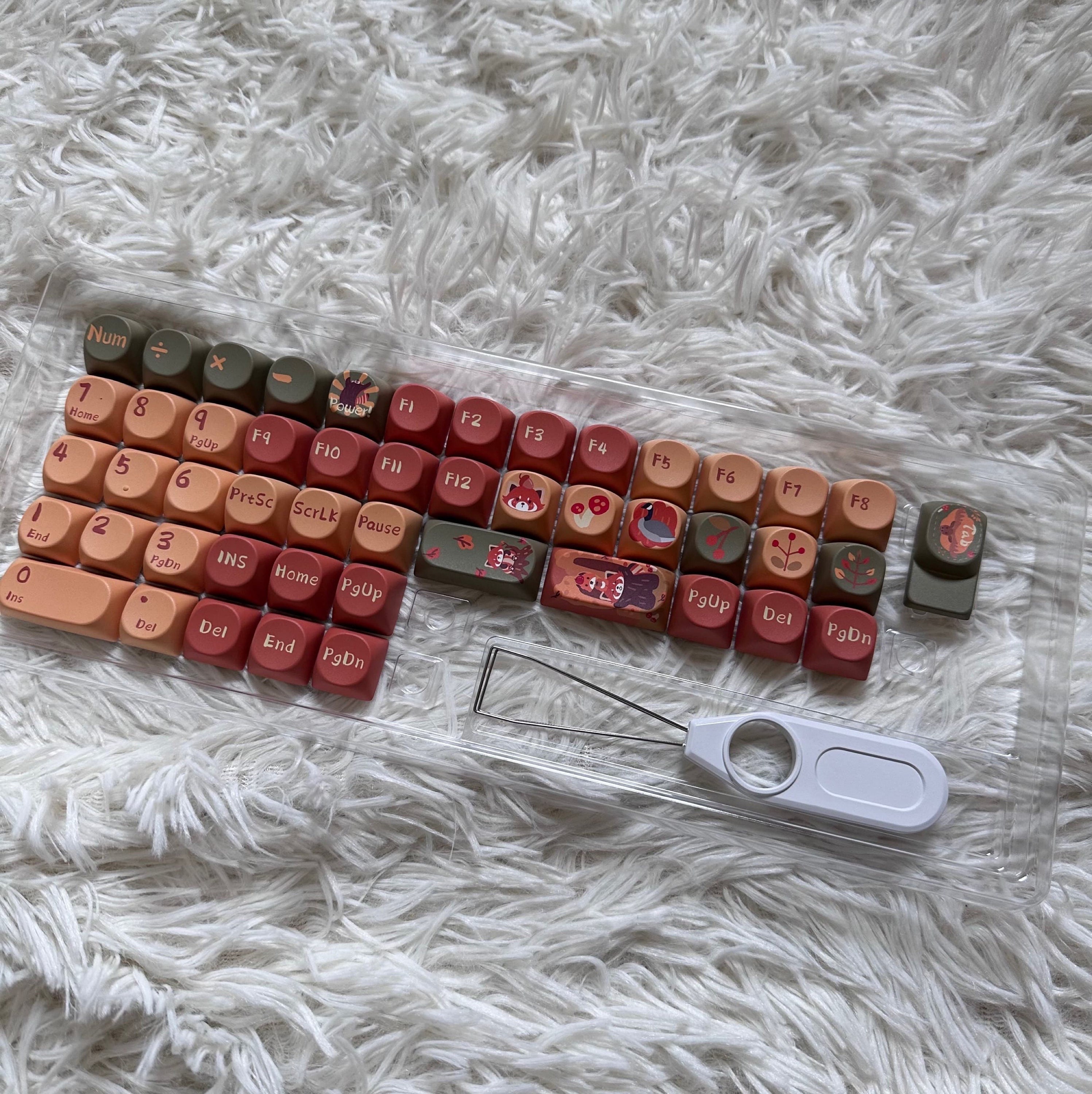 Kawaii Red Panda & Friends Keycaps 140 Keys SOA - Etsy