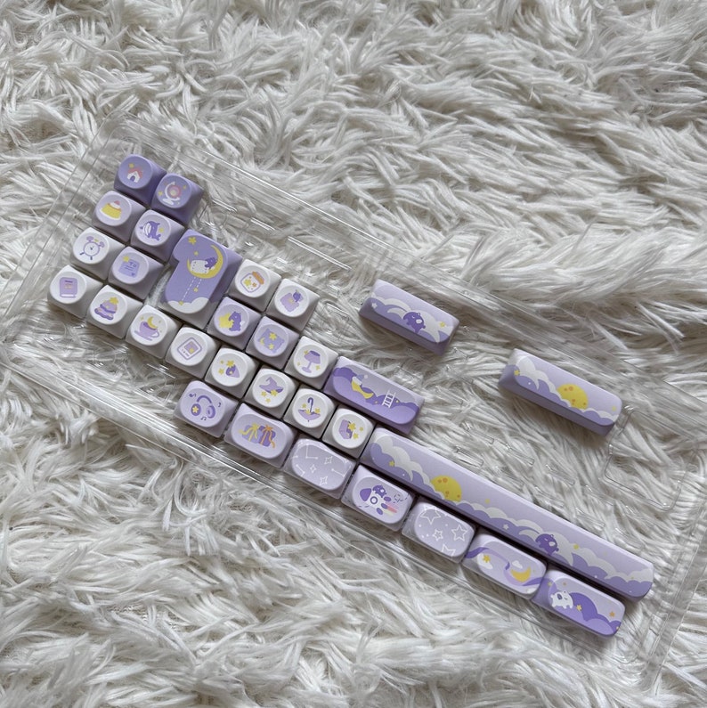 Kawaii Taro Momo's Dreams Keycaps 140 Keys MOA - Etsy