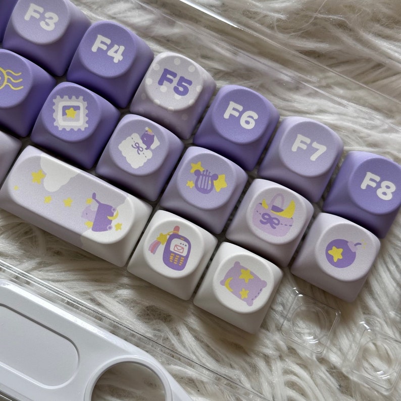 Kawaii Taro Momo's Dreams Keycaps 140 Keys MOA - Etsy