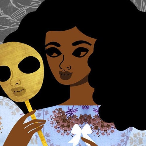 Mask off Art Masquerade Ball Print Women Fashion Art | Etsy