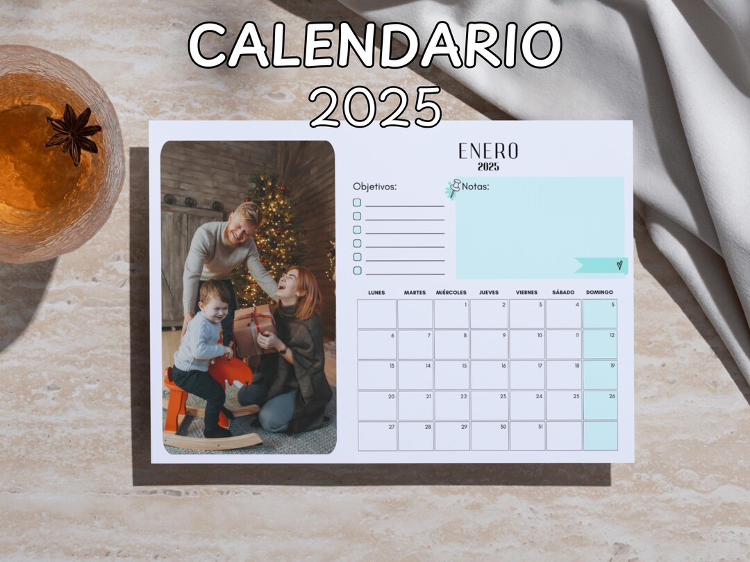 Editable 2025 Calendar in Canva With Photos: Customizable Annual ...
