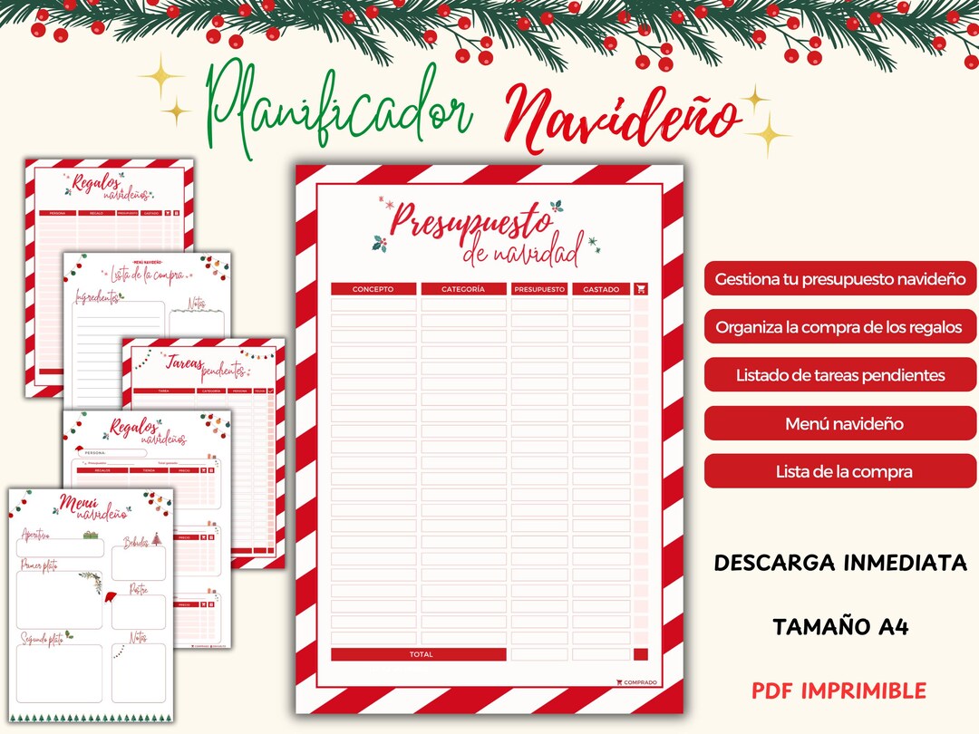 Christmas Planner - Christmas Management - Organize Budget, To-do Lists ...