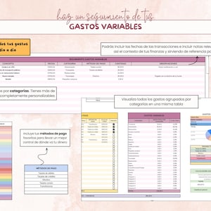 Digital Income and Expense Planner in Spanish (euros) - Monthly ...