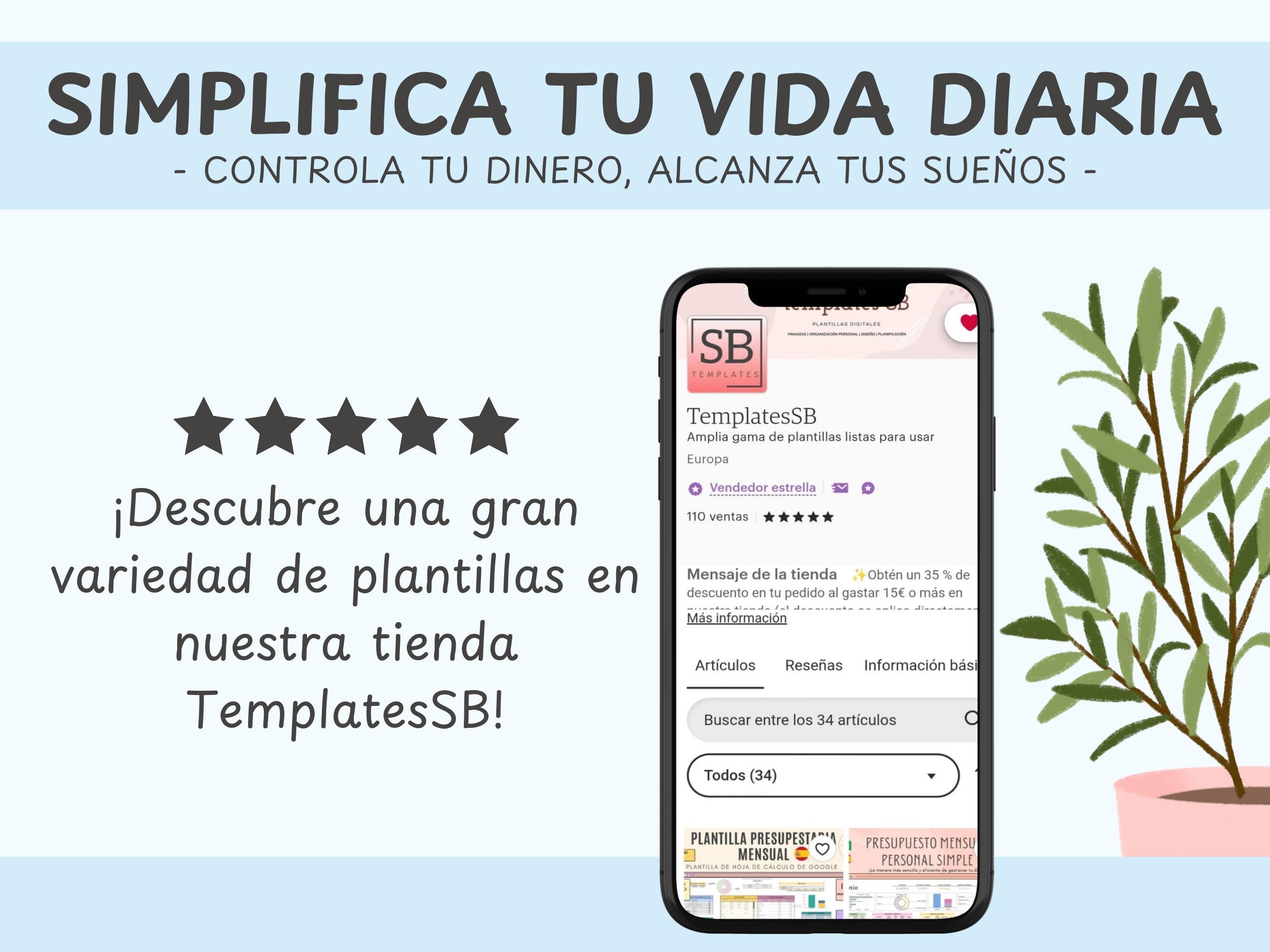 PERSONAL EXPENSES Template in SPANISH, Weekly Expenses, A4 PDF to Fill ...