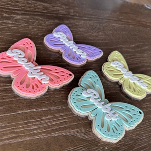 Butterfly Name Tags - Etsy