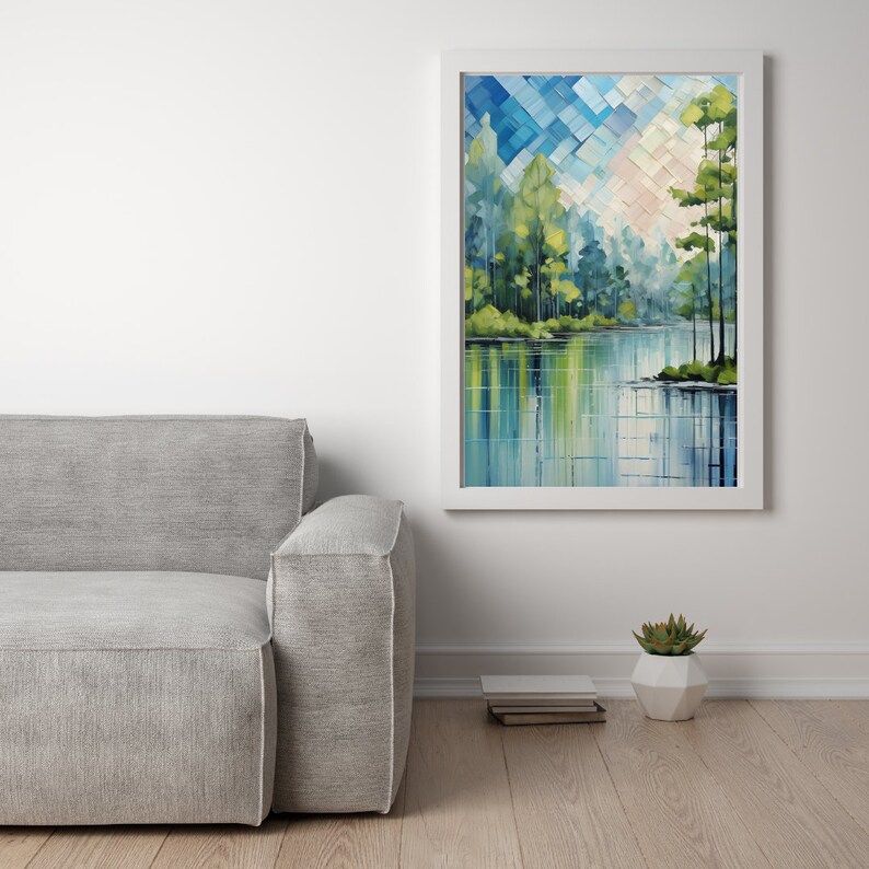 Nature Landscape Digital Wall Art Print Modern Abstract Design Instant ...