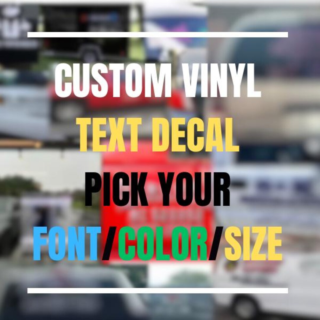 Custom Text Vinyl Lettering Personalized Sticker Decal Car Window ...
