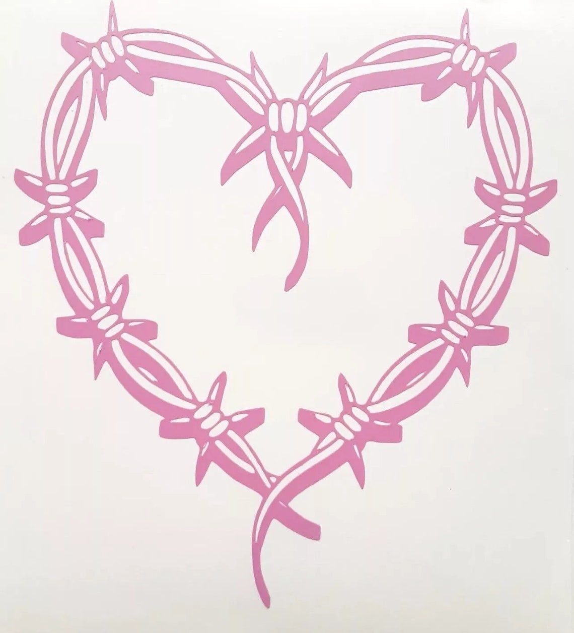 Karol G Barbed Wire Pink Heart Sticker Vinyl Decal Car Window Laptop ...