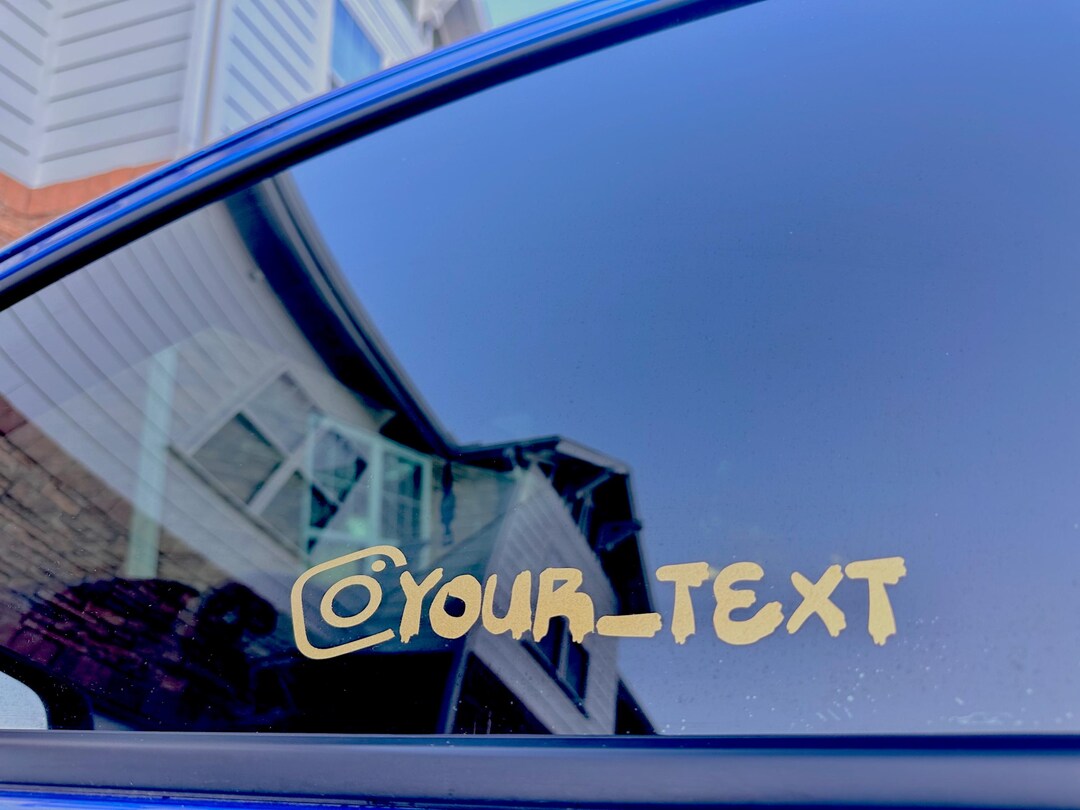 Personalized Instagram Sticker Vinyl Decal x2 Car Window IG Username ...