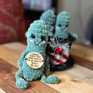 Emotional Support Positive Pickle Plush Ready to Ship - Etsy