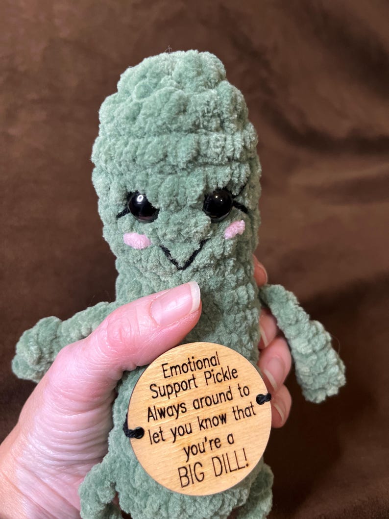 Emotional Support Positive Pickle Plush Ready to Ship - Etsy