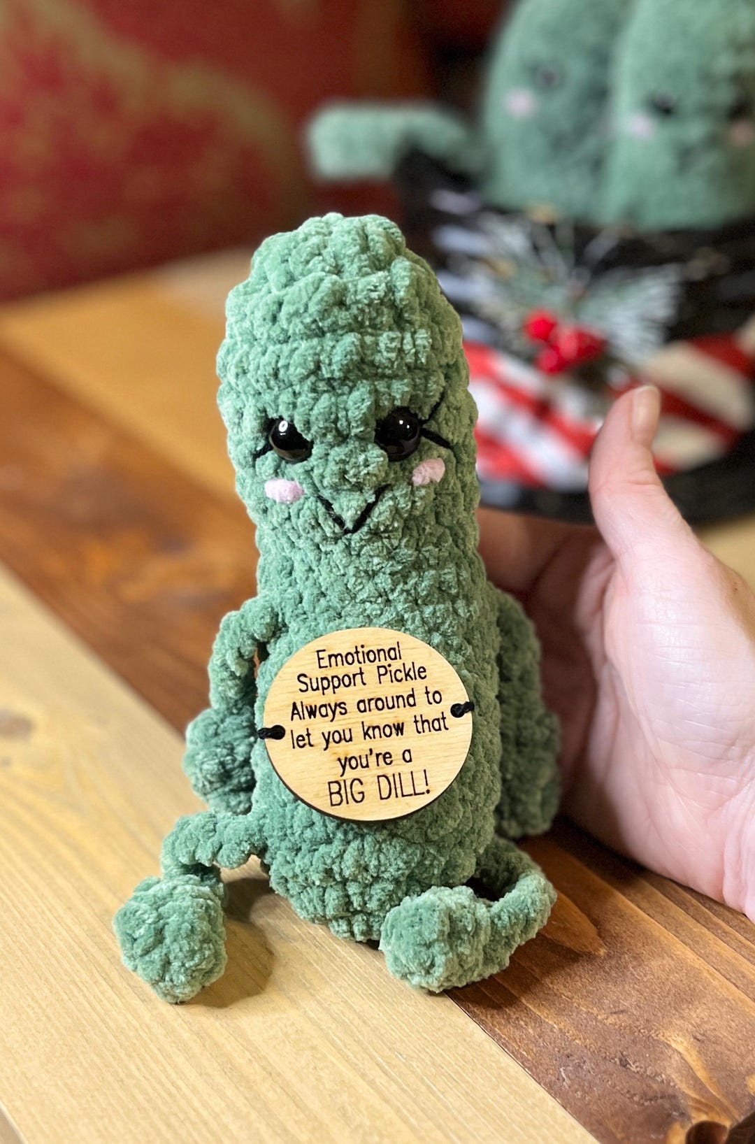Emotional Support Positive Pickle Plush Ready to Ship - Etsy