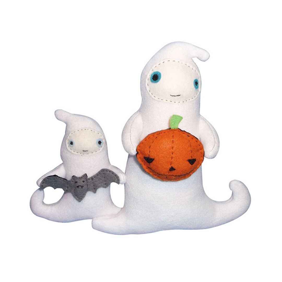Cute Ghost PDF Sewing Tutorial - Halloween Decorations - Fabric and ...