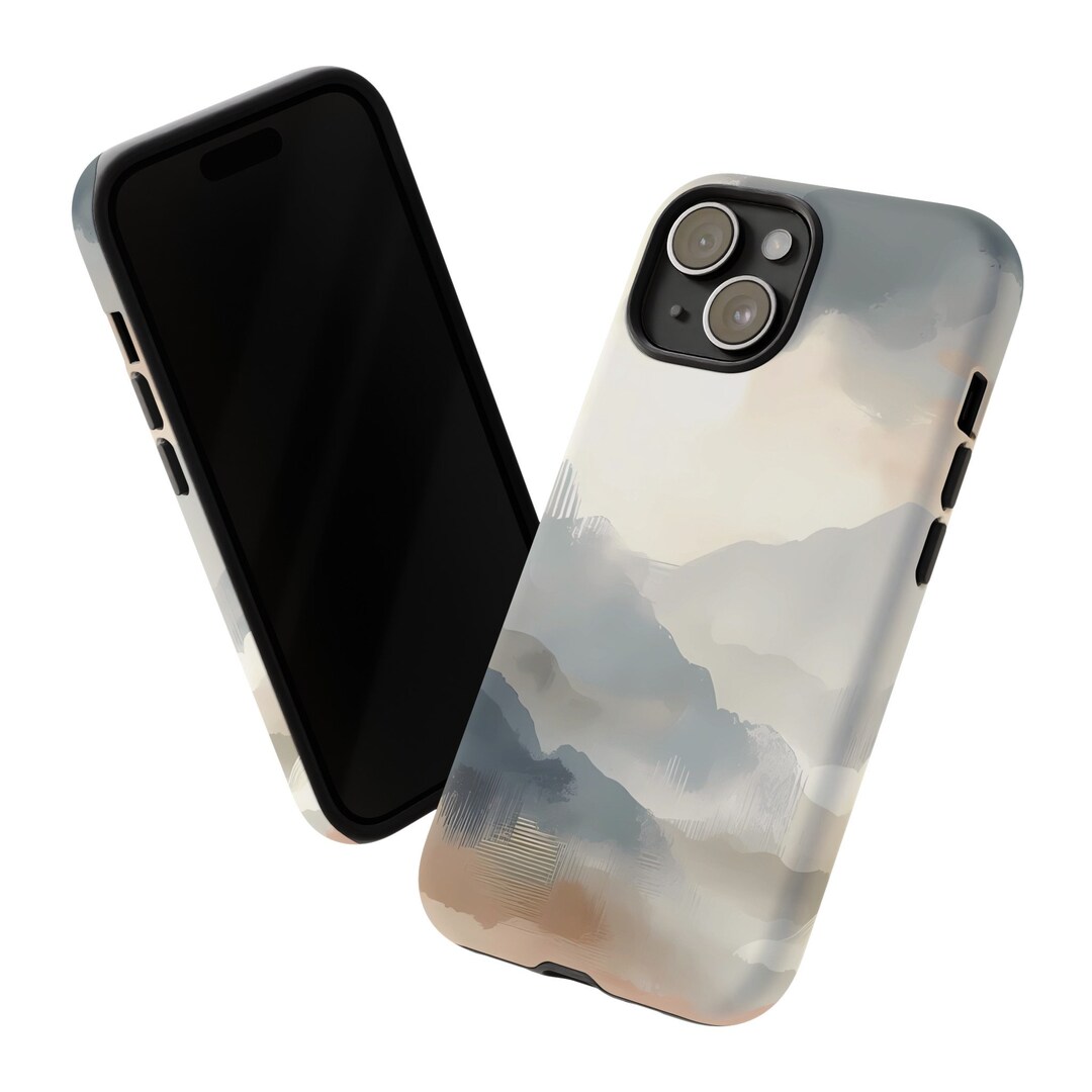 Cloudy Muted Watercolour Case for iPhone 15, 14 Pro, 13 Pro, 12, 11 ...