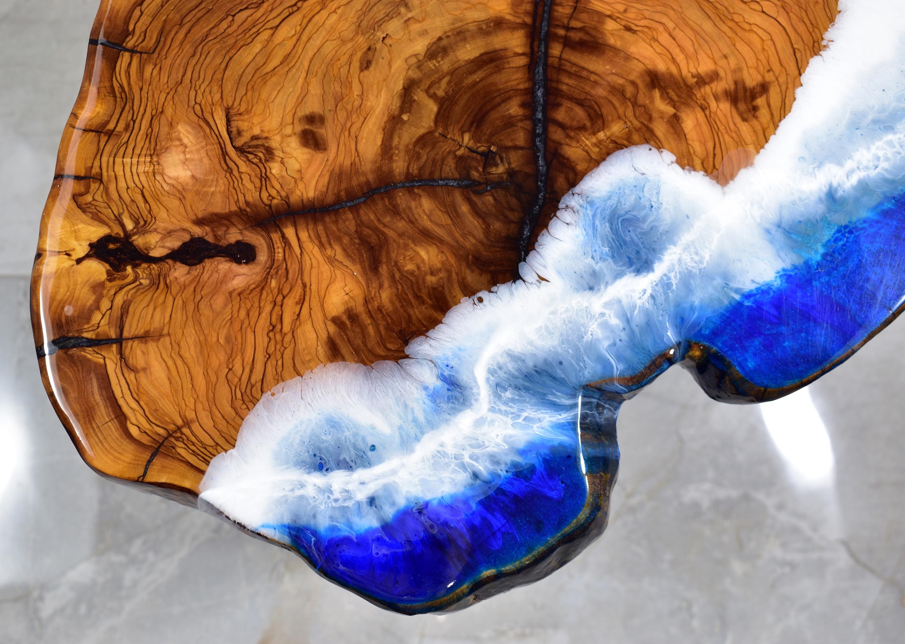 Made to Order, Live Edge Epoxy Coffee Table, Unique Live Edge Epoxy ...