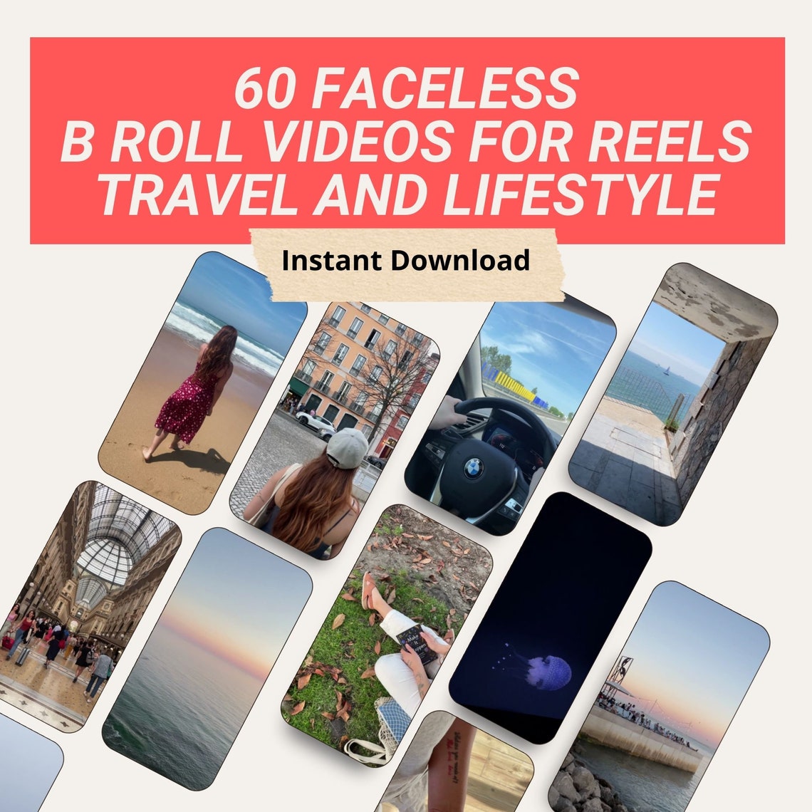 60 Original Faceless Travel and Lifestyle Vertical Videos for Instagram ...
