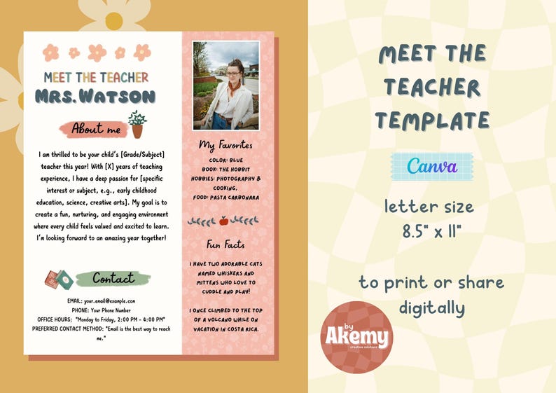 Meet the Teacher Letter to Parents Pastel Colors | Teacher Introduction ...