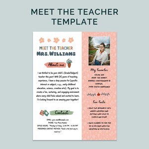 Meet the Teacher Letter to Parents Pastel Colors | Teacher Introduction ...
