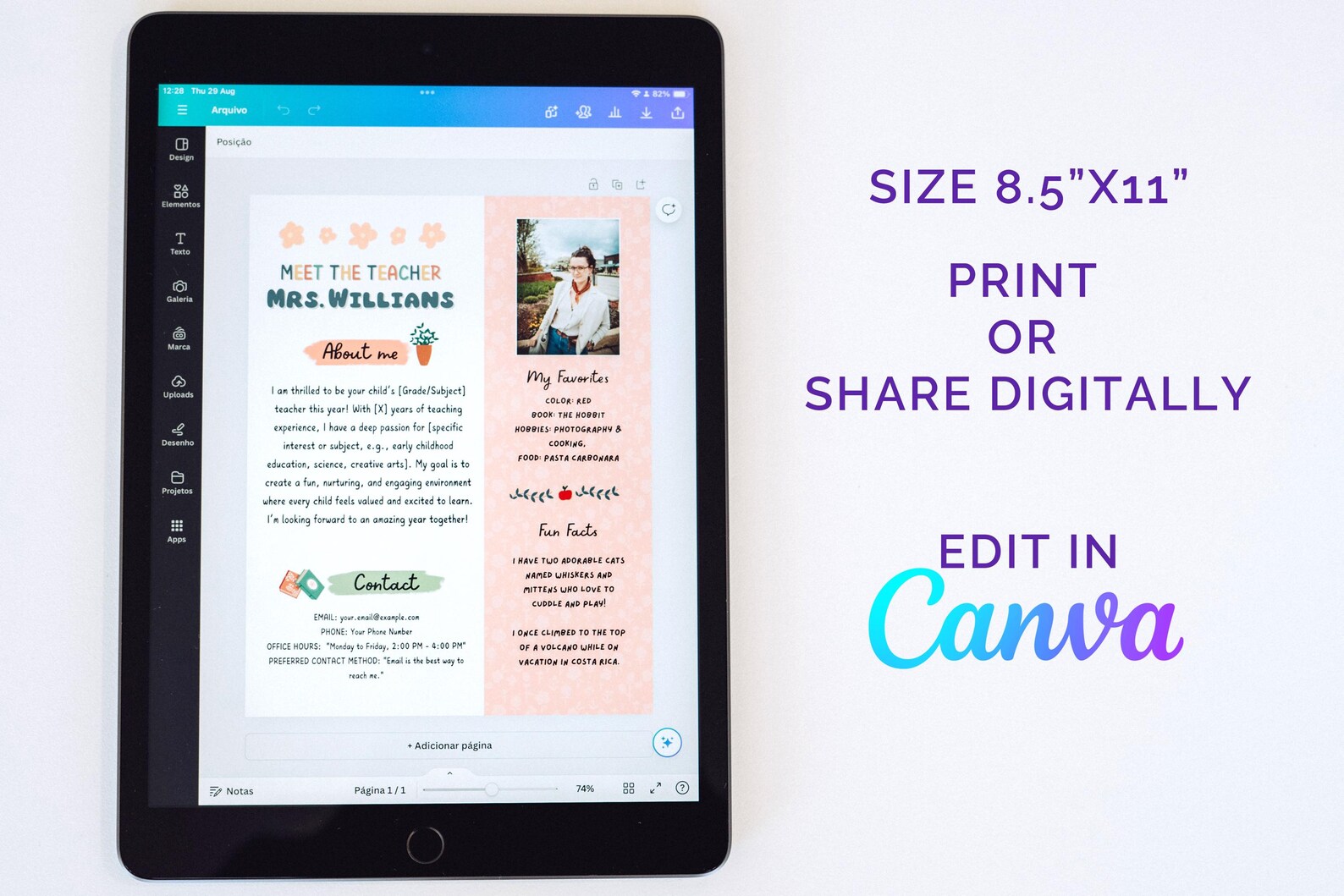 Meet the Teacher Letter to Parents Pastel Colors | Teacher Introduction ...