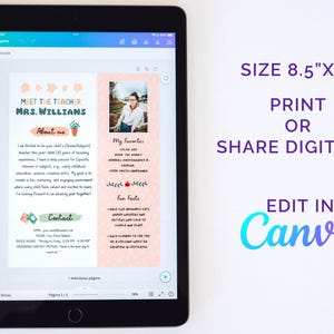 Meet the Teacher Letter to Parents Pastel Colors | Teacher Introduction ...