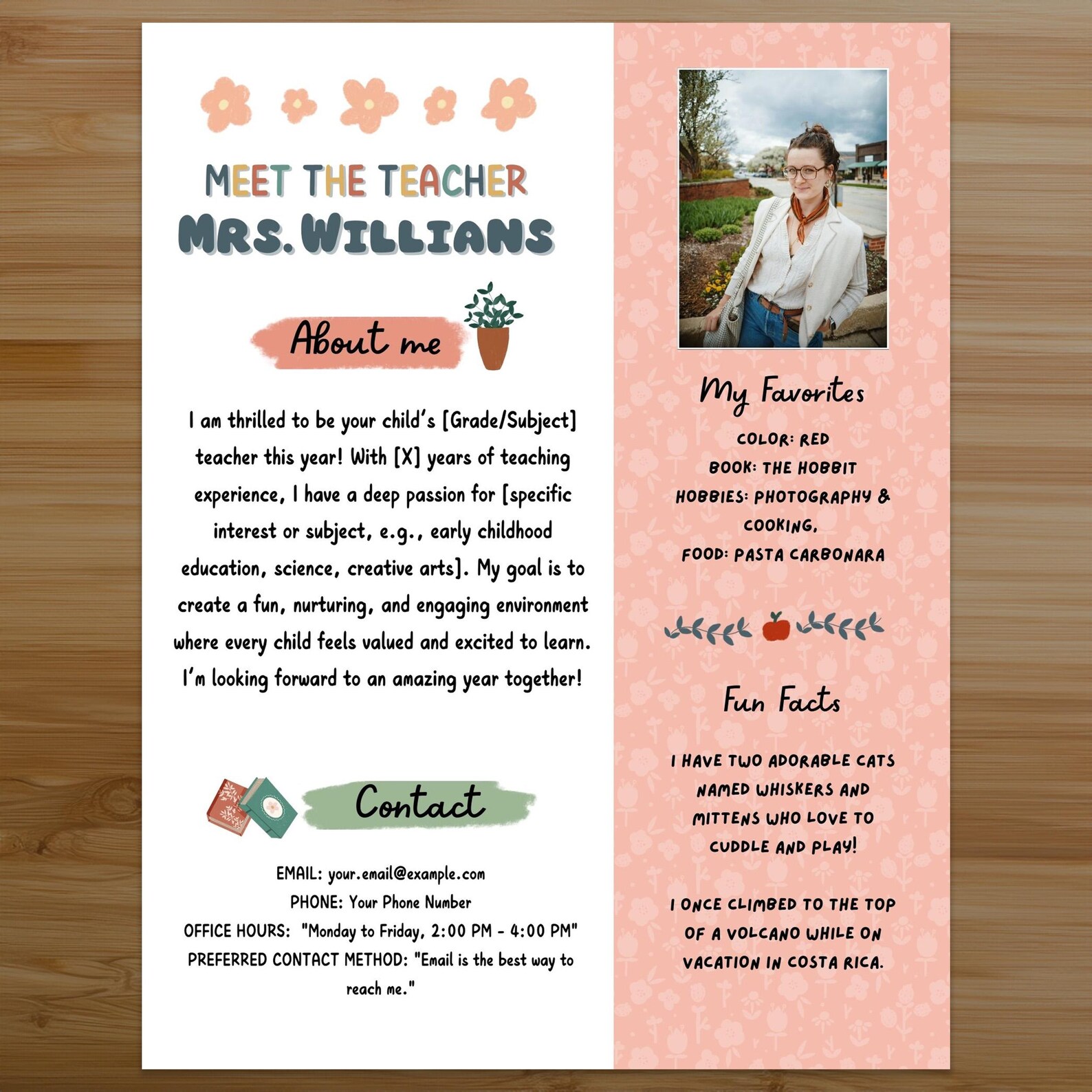 Meet the Teacher Letter to Parents Pastel Colors | Teacher Introduction ...
