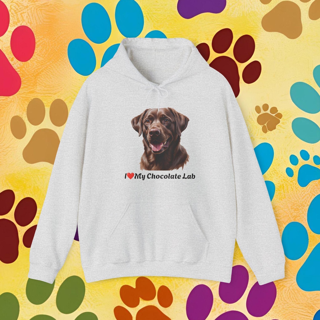 I Love My Chocolate Lab Hoodie, Chocolate Labrador Lover Gift, Dog ...