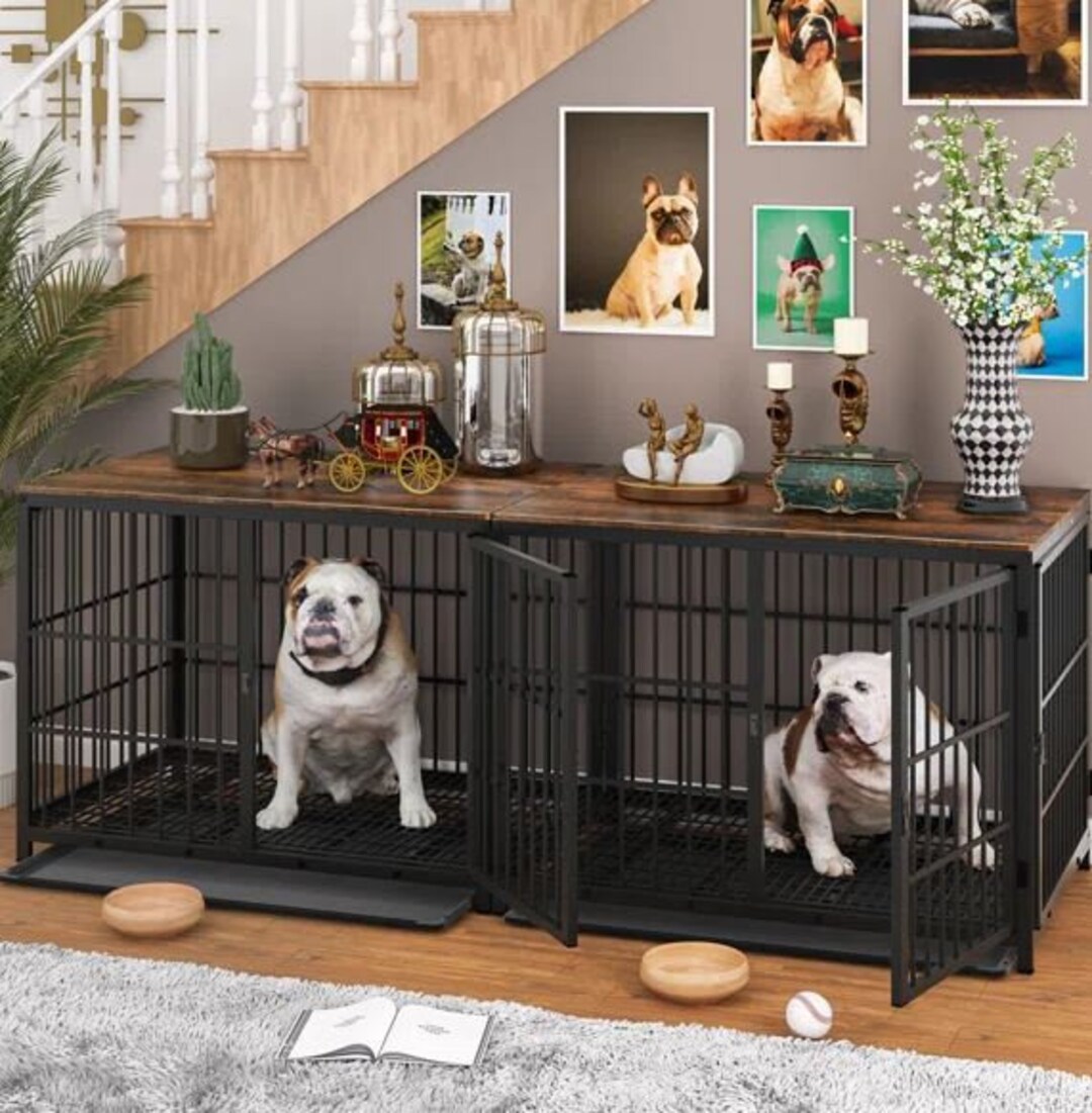 Rustic Wooden and Metal Dog House , the Perfect Shelter for Your Furry ...