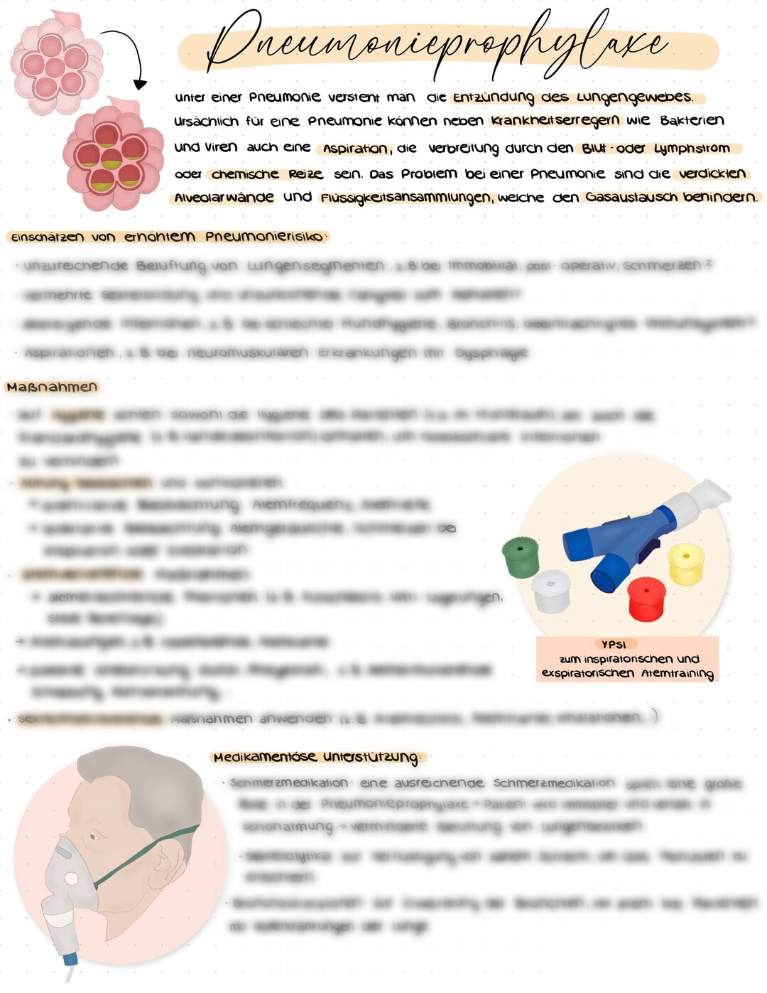 Pneumonia Prophylaxis Study Sheet - Etsy