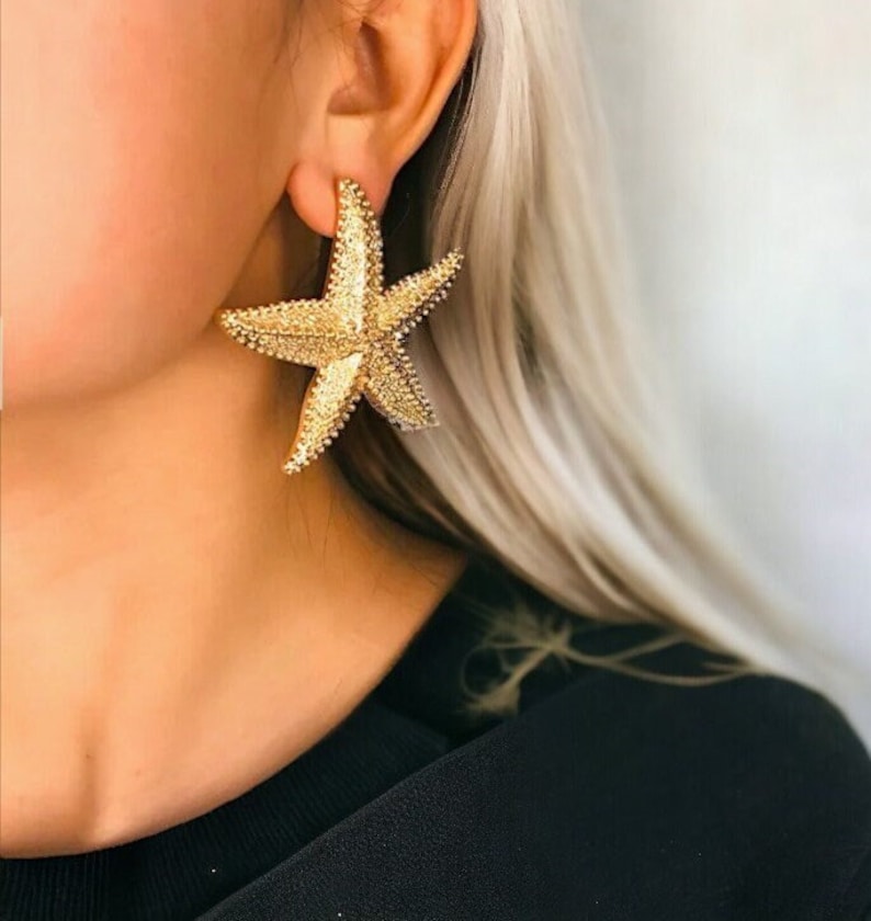 Starfish Stud Earrings • Large Starfish Design • Beach Jewellery ...