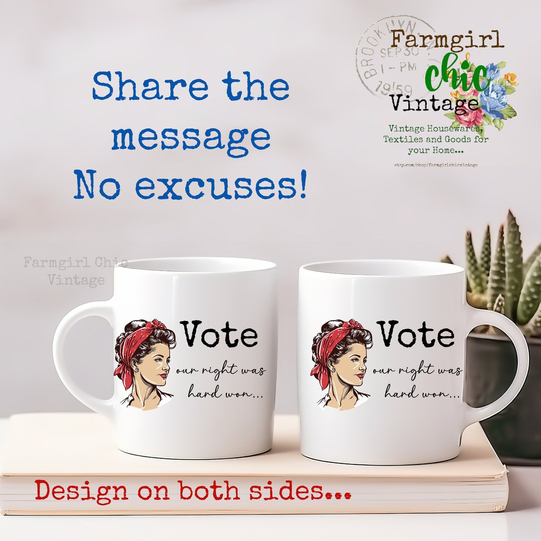 Womens Rights, Vote, Voting Right Mug, Womens Right to Vote, Voting ...