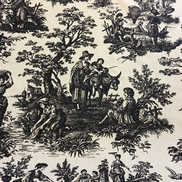 Toile Fabric - Etsy