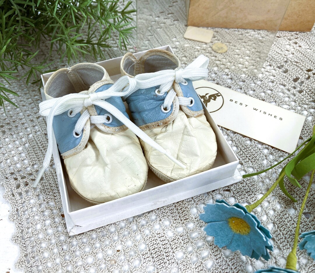 Vintage Baby Shoes, Baby Nursery Decor, White Leather Baby Shoe, Baby ...