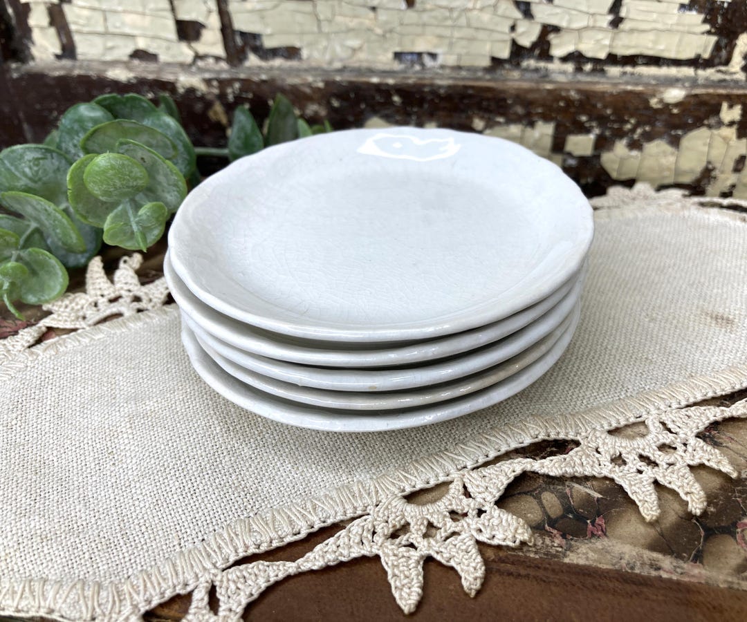 Antique Butter Pat, Aged Vintage Butter Pats, Chunky Butter Dish ...