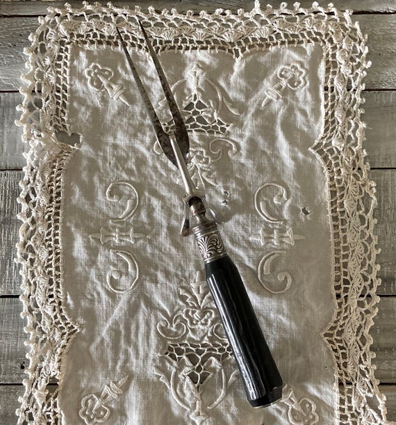 Vintage Meat Carving Fork Faux Antler Handled Meat Fork - Etsy