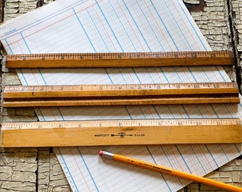 Vintage Wooden Ruler | Etsy