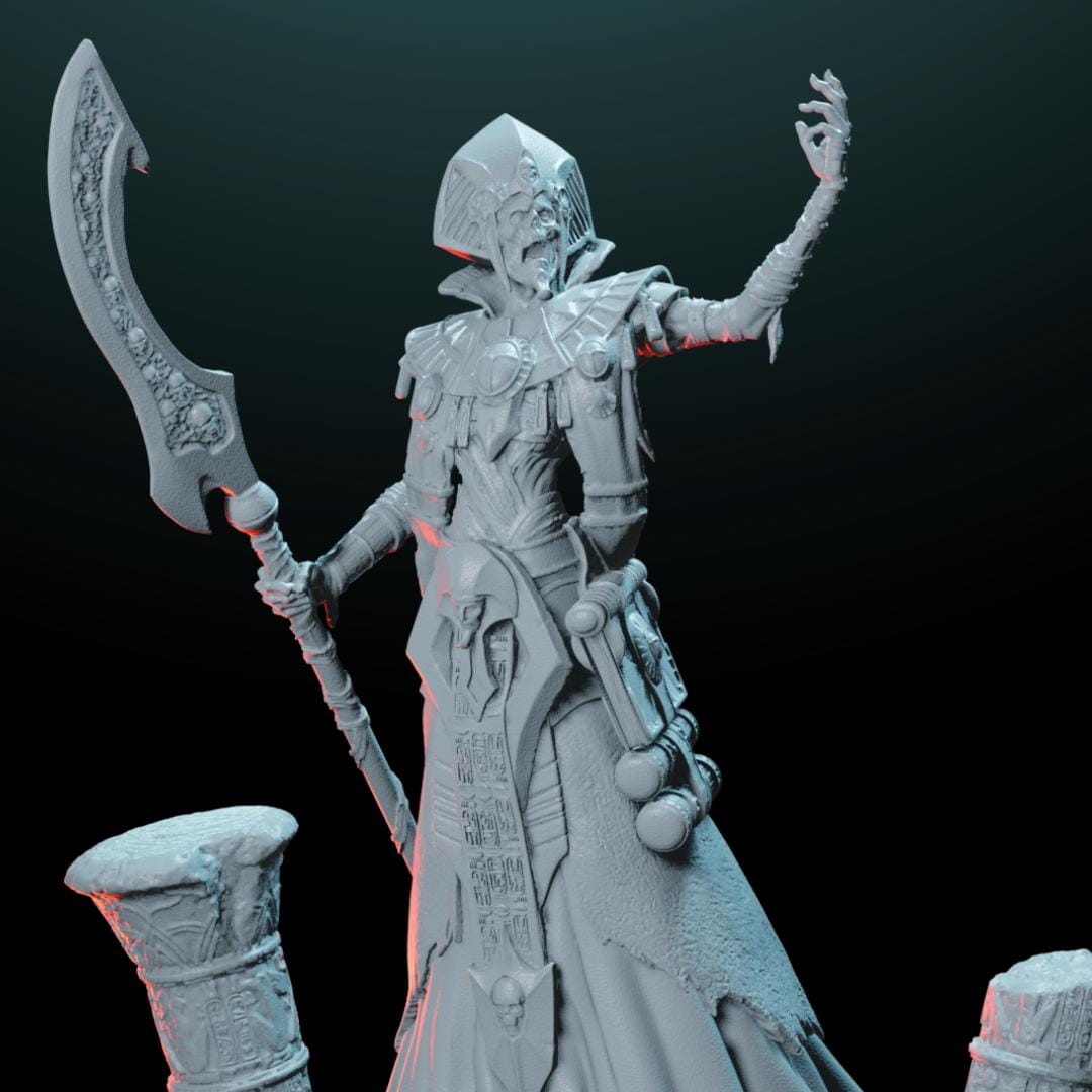 Mummy Lord Lich TTRPG 3d-printed Minis Enemy Boss Dungeons and Dragons ...
