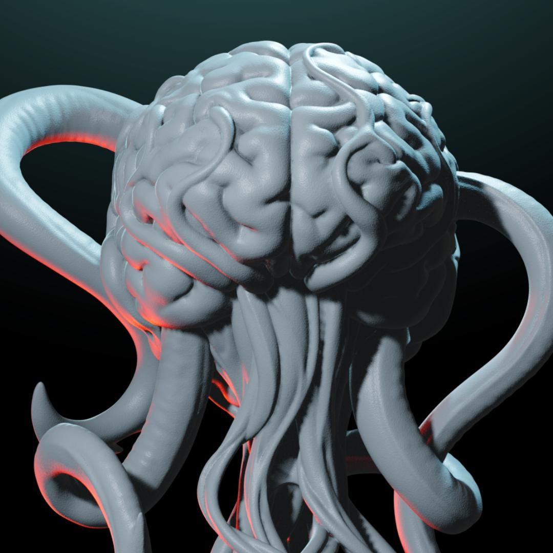 Psionic Brain | TTRPG 3d-printed Minis | Enemy Boss | Dungeons and ...