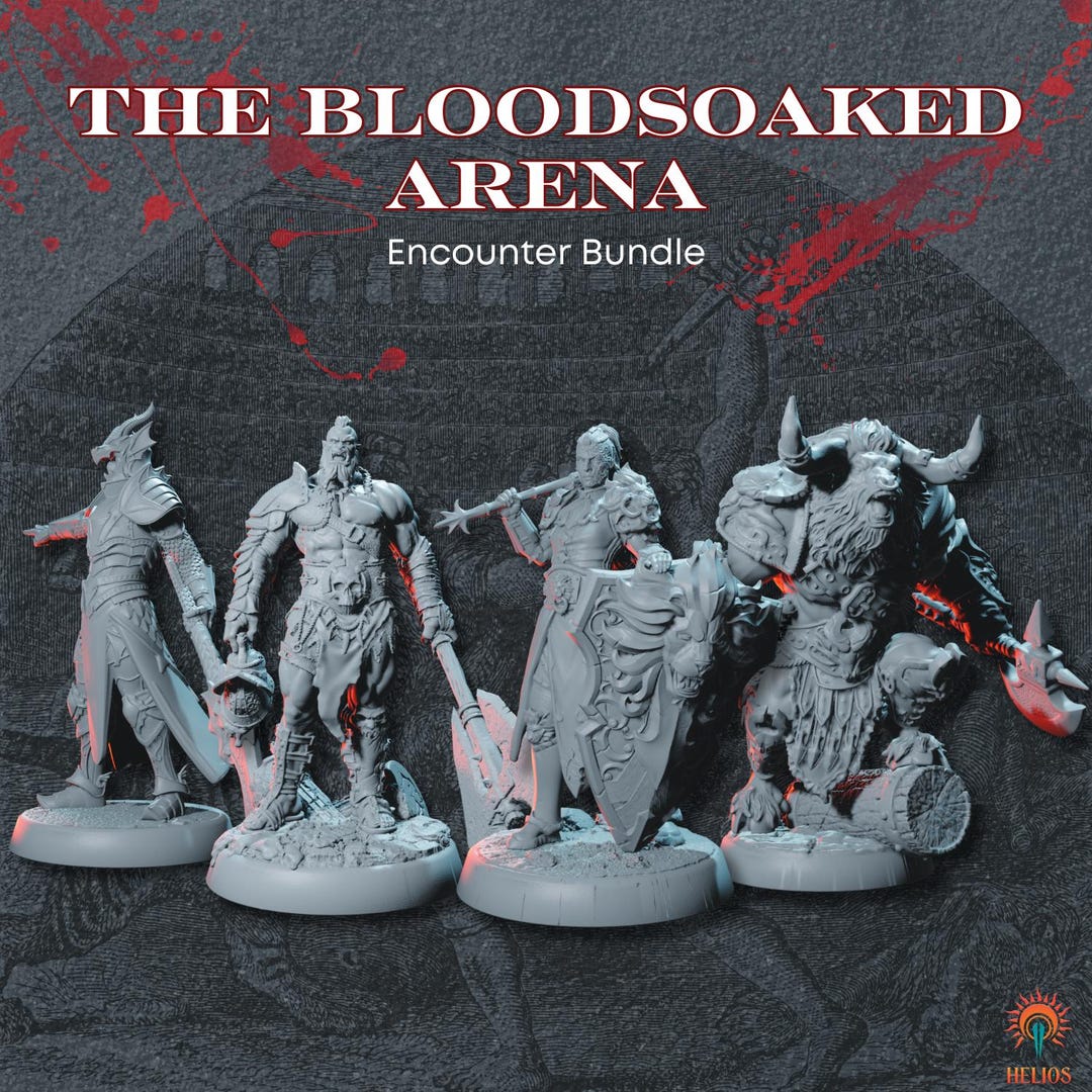 The Bloodsoaked Arena Encounter Bundle Tabletop Roleplaying Game 3d-printed Minis Enemy ...