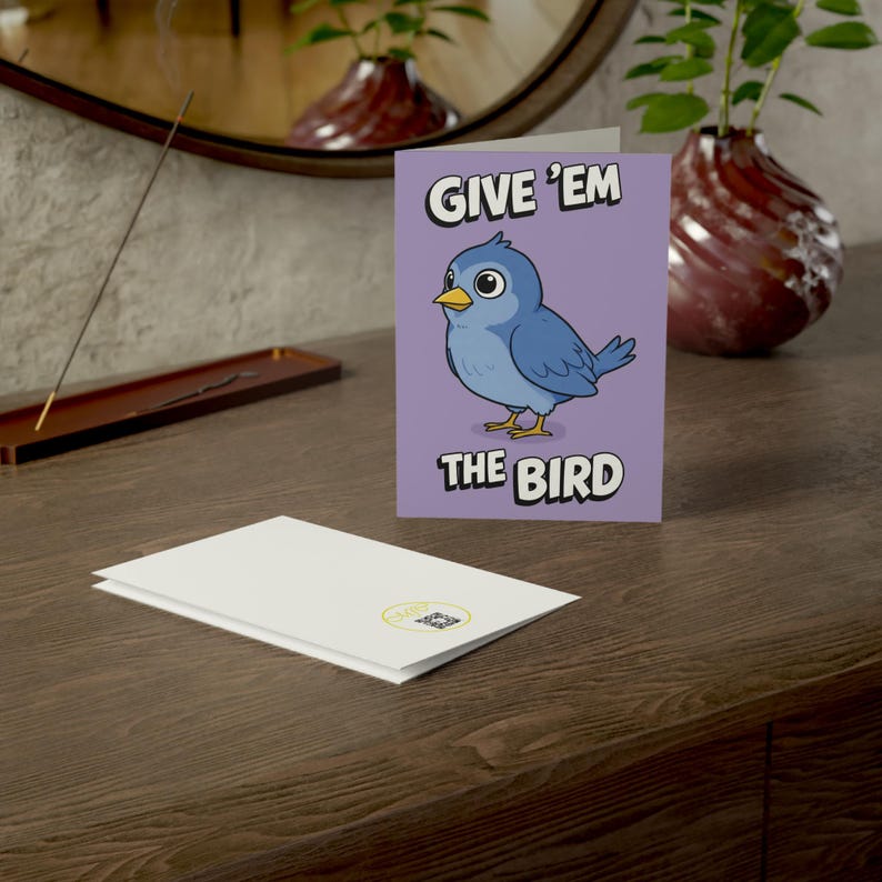 Funny Middle Finger Pop-up Card: Rude Gag Birthday Gift, Little Birdy ...
