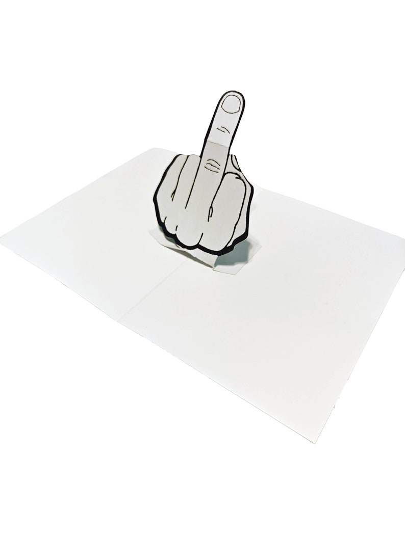 Funny Middle Finger Pop-up Card: Rude Gag Birthday Gift, Little Birdy ...