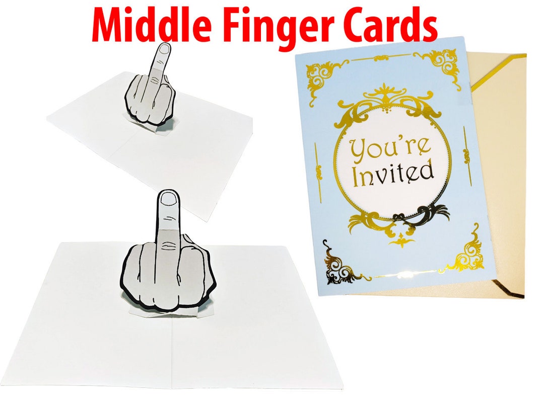 Pop up Middle Finger Card Gag Gift Funny Handmade - Etsy