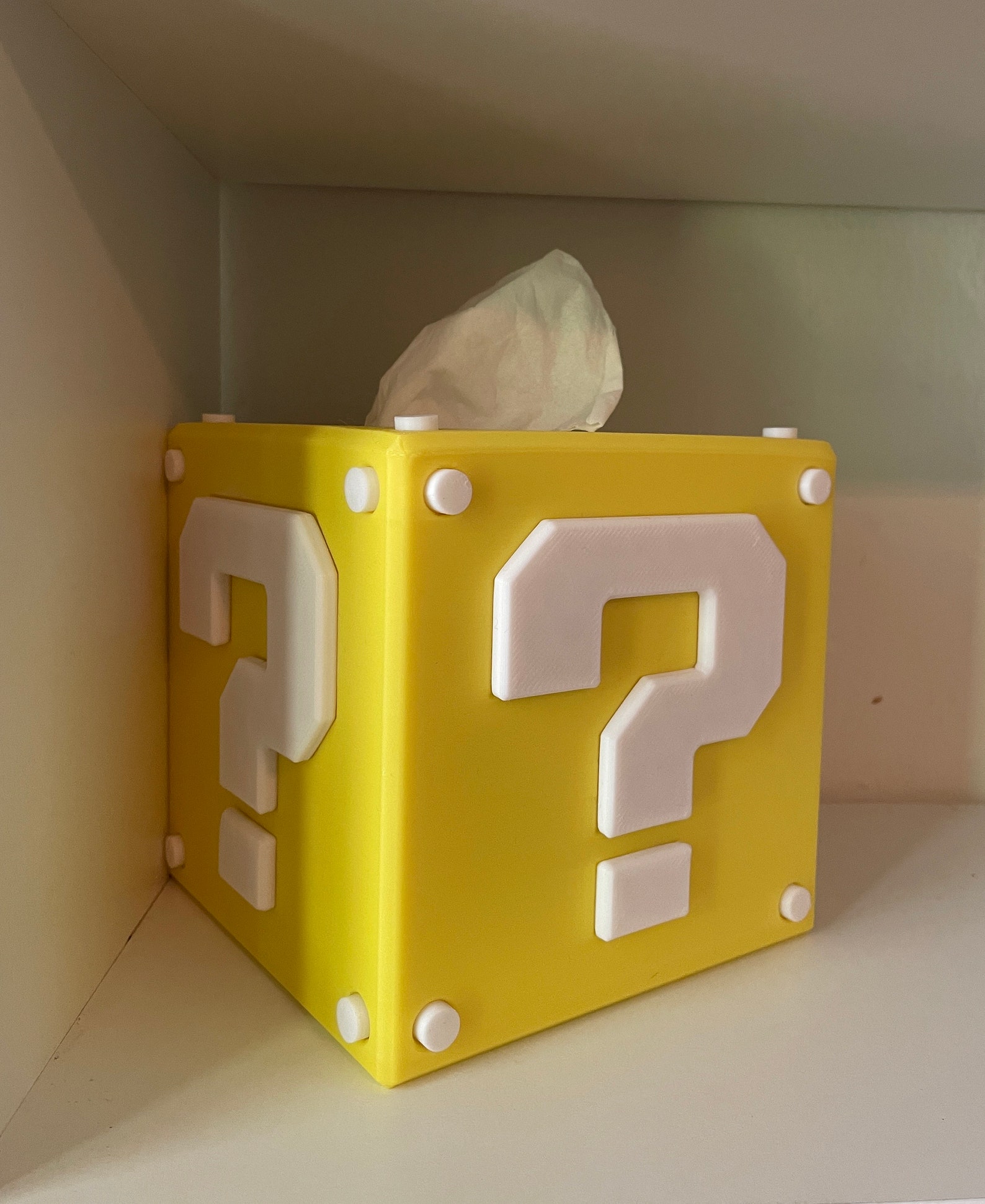 Gaming Themed Vintage Mario Tissue Box Cover With Galaxy Corners for ...