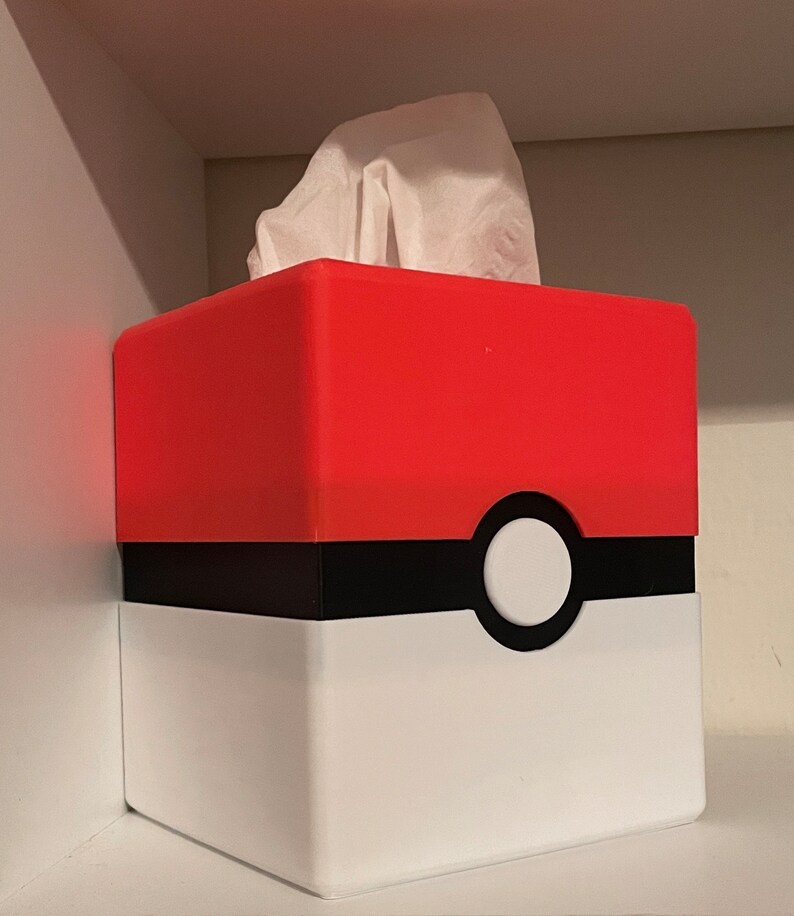 Gaming Themed Vintage Pokémon Pokeball Tissue Box Cover for Office ...