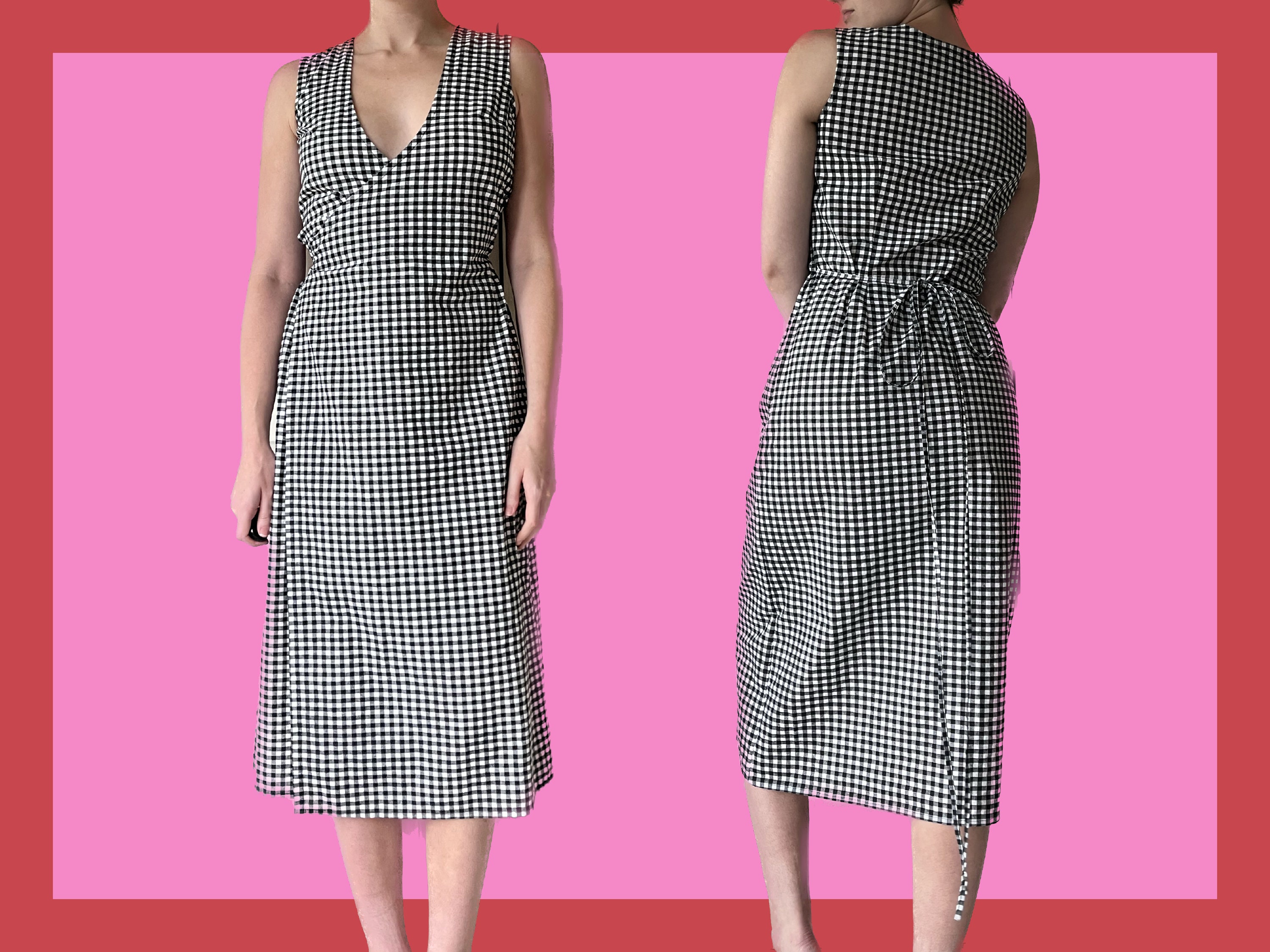 Midi Sheath Wrap Dress Pattern // Digital PDF Sewing Pattern // Women's ...