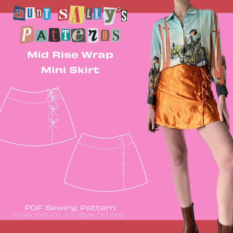 Wrap Skirt Pattern - Etsy New Zealand