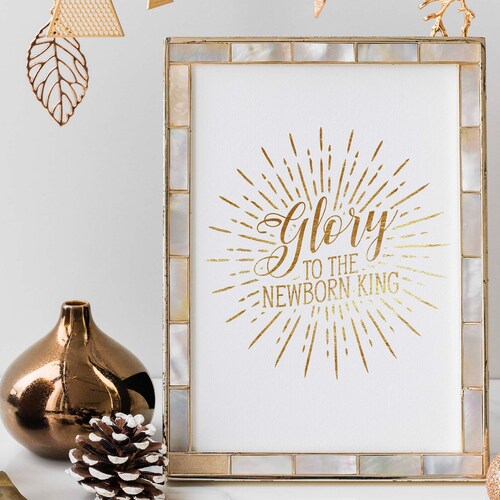 Glory to the Newborn King Christmas Printable Wall Art - Etsy
