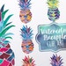 Pineapple Digital Clip Art Watercolor Pineapples Set of 8 | Etsy